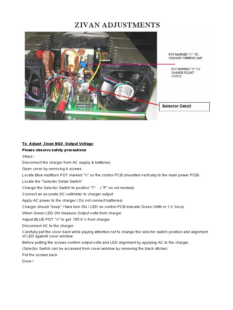 Zivan Adjustment | PDF