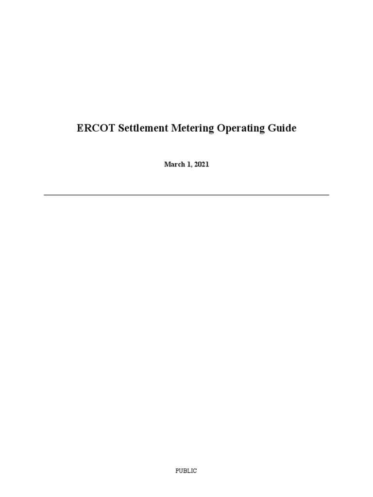 ERCOT Settlement Metering Operating Guide: March 1, 2021 | PDF | Transformer | Electric Power ...