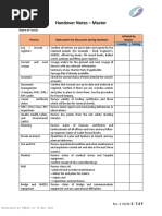 D-1 - Master's Handing Over Form | PDF | Ships | Shipping