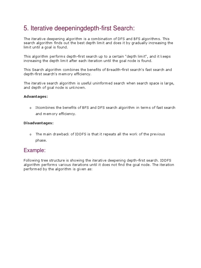 AI Search Iterative Deepening | PDF | Mathematical Relations ...