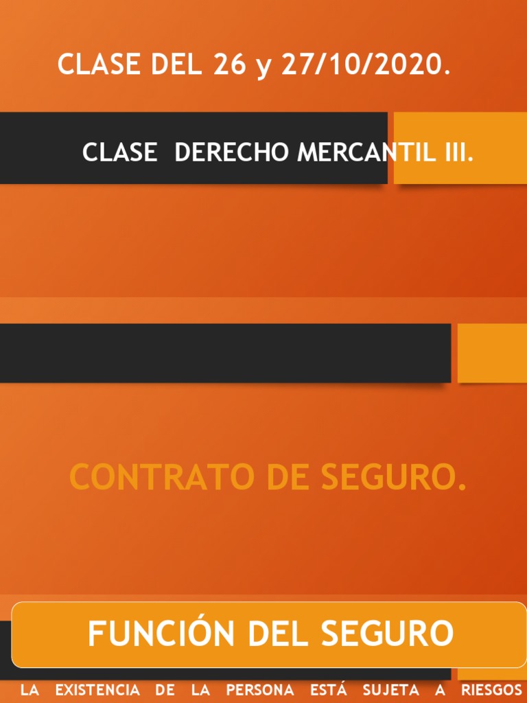Clase de Mercantil Iii. | PDF | Póliza de seguros | Seguro