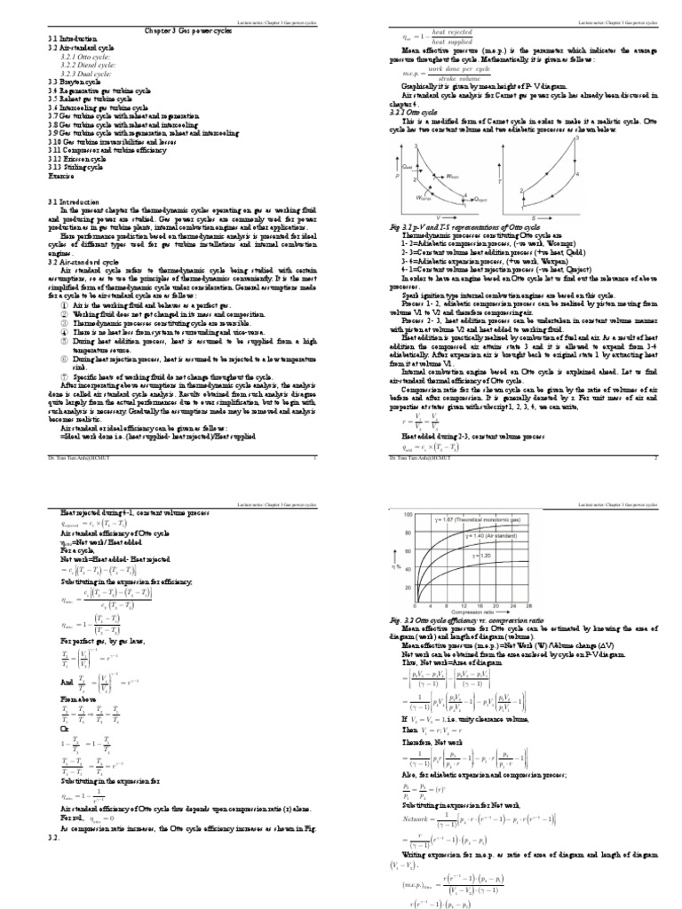 Chapter 3 Gas Power Cycles | PDF | Scientific Phenomena | Thermodynamics