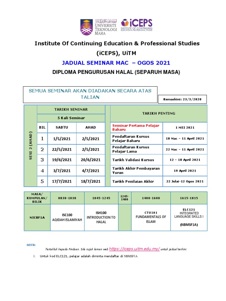 Institute of Continuing Education & Professional Studies (Iceps), Uitm ...