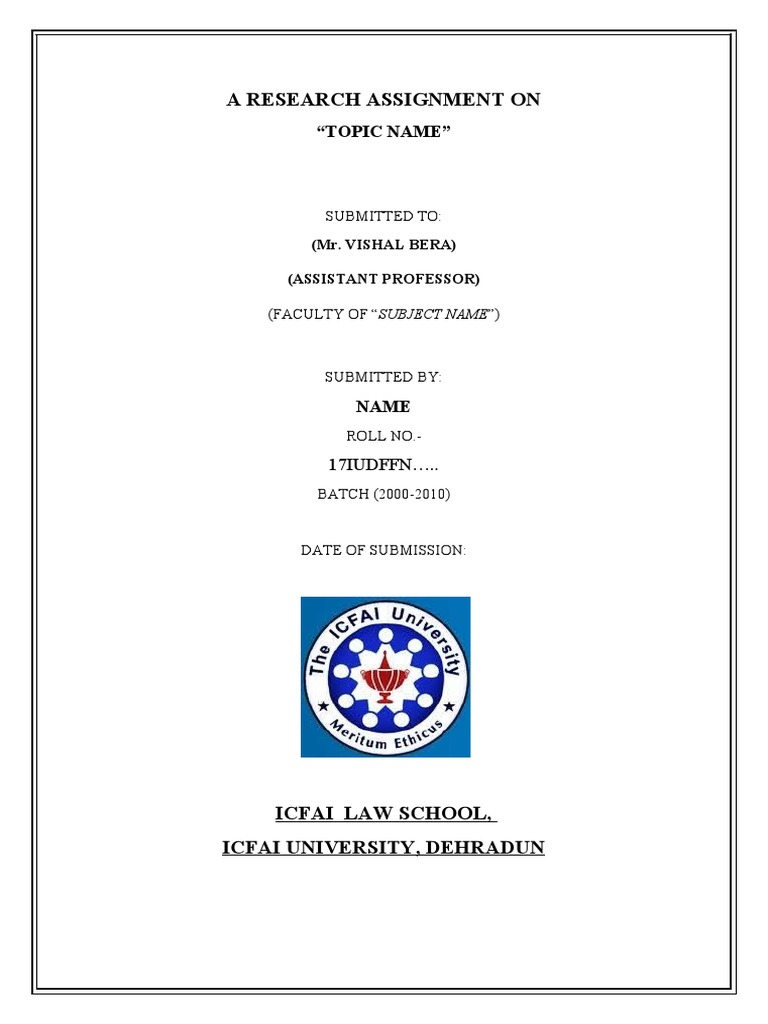 Assignment Format Word | PDF | Law School | Justice