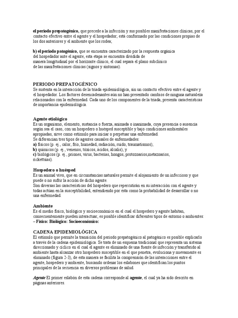 Características del periodo prepatogénico | PDF | Infección | Epidemiología