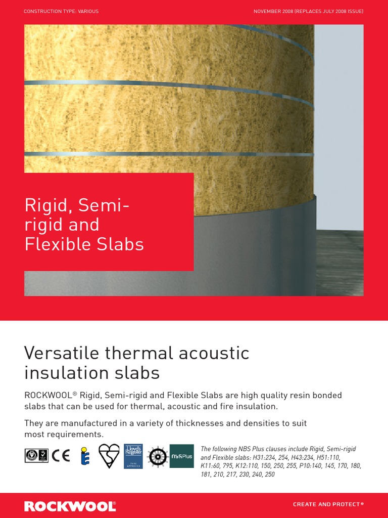 Rigid, Semi-Rigid and Flexible Slabs: Versatile Thermal Acoustic ...