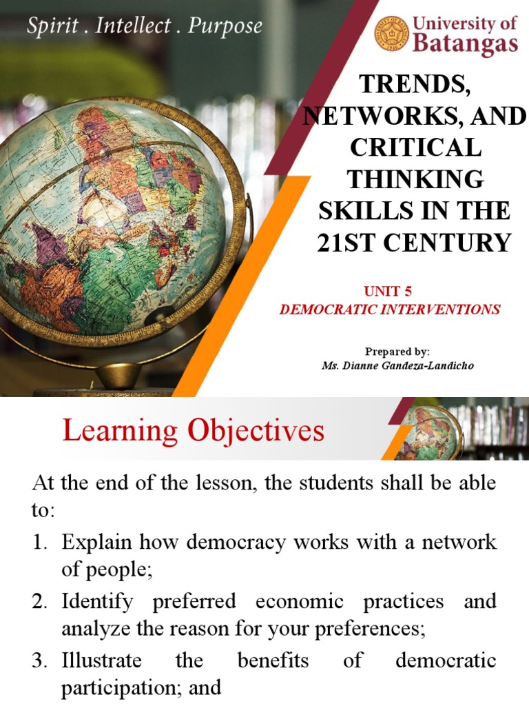 Trends, Networks, and Critical Thinking Skills in The 21St Century ...