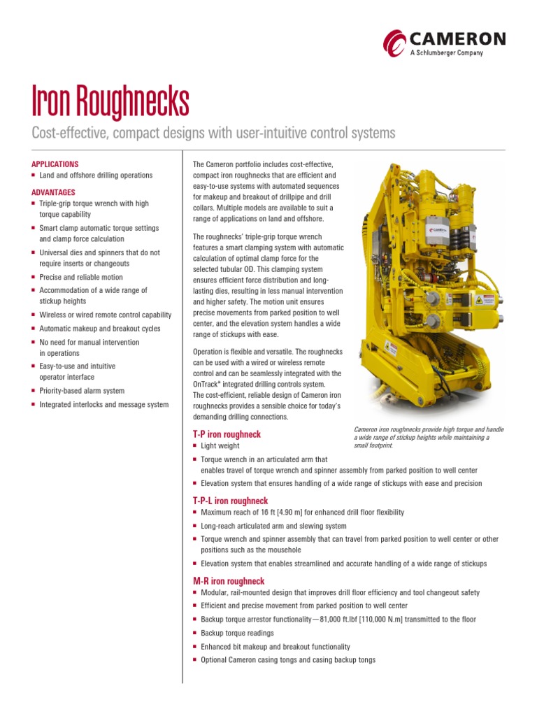 Iron Roughnecks: Cost-Effective, Compact Designs With User-Intuitive ...