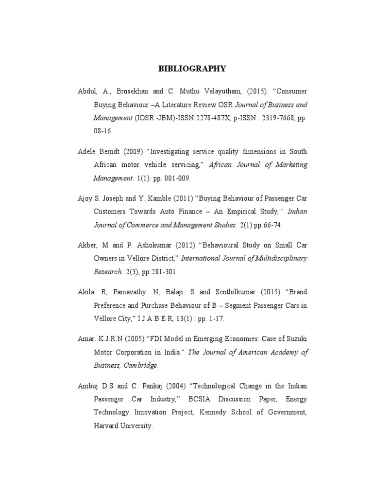 Bibliography | PDF | Consumer Behaviour | Behavior