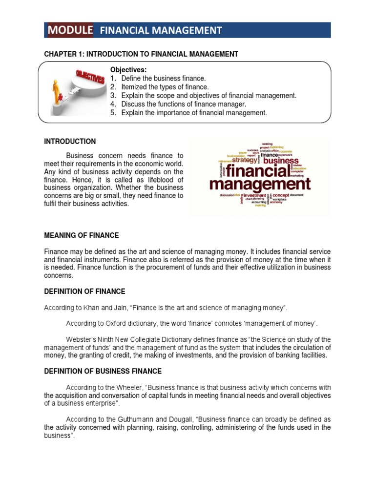 Chapter 1 - Introduction To Financial Management | PDF | Wealth ...