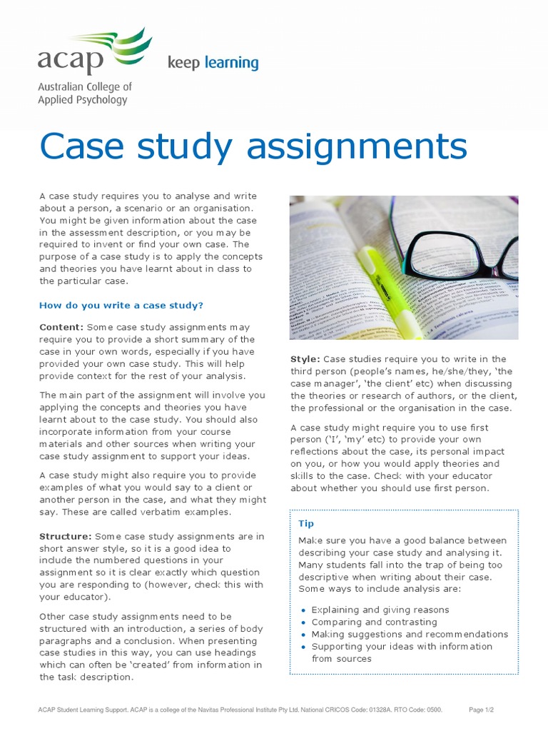 Applying Theory to Practice: A Guide to Writing Effective Case Study ...