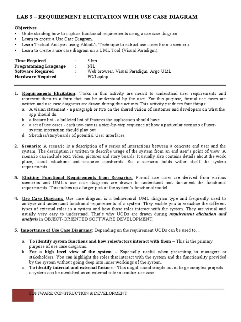 Lab 3 SCD | PDF | Use Case | Unified Modeling Language