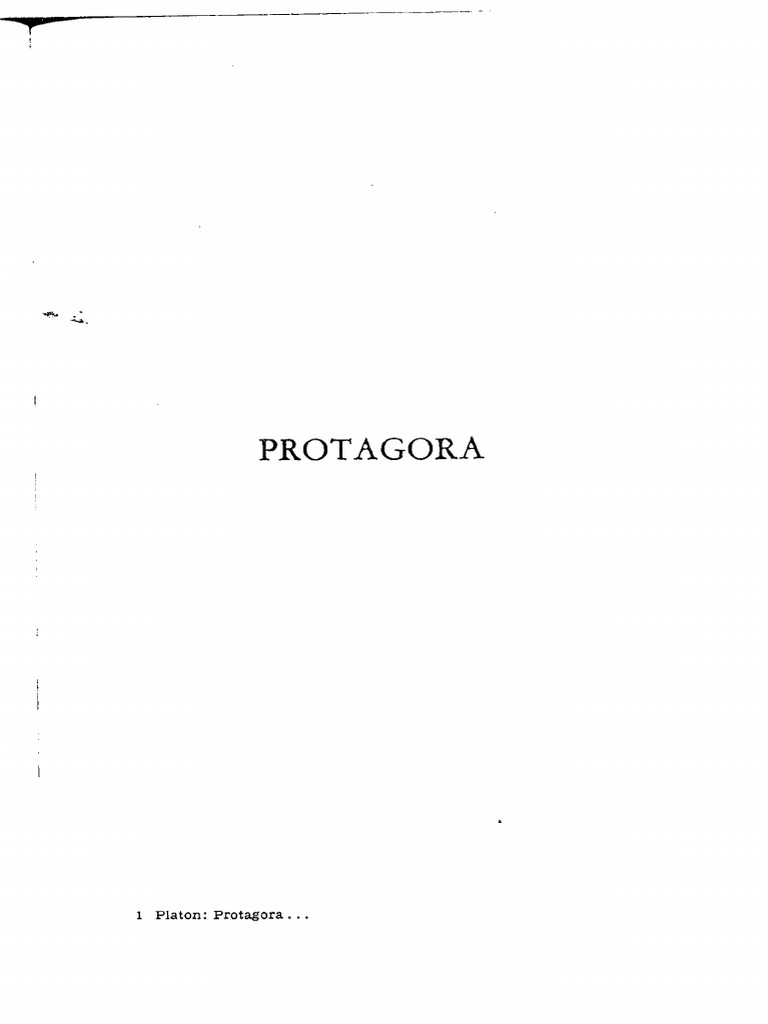 Platon Protagora Ocr | PDF