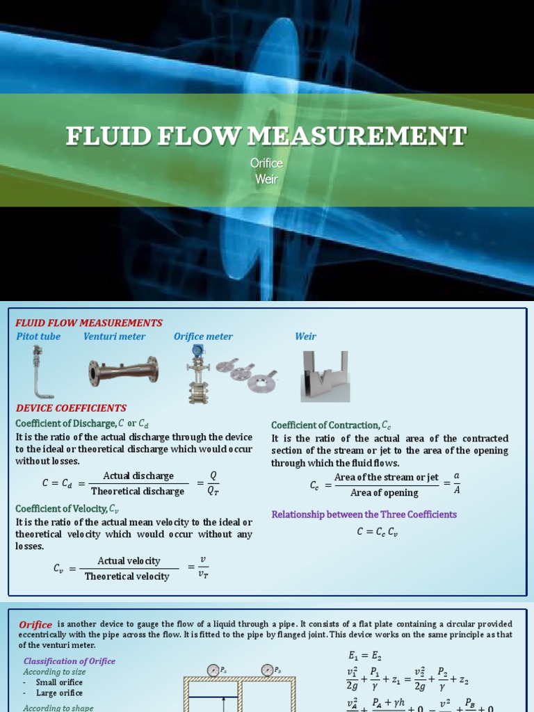 Orifice Flow Measurement and Analysis | PDF | Phases Of Matter ...