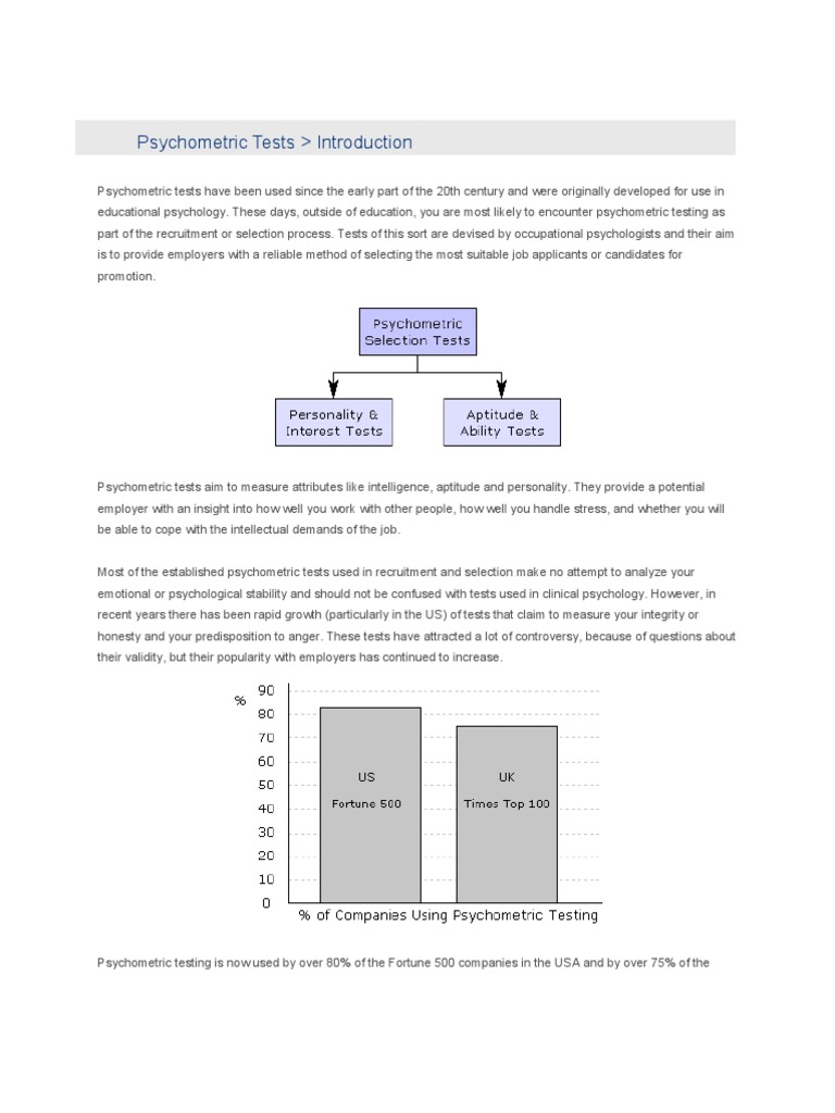psychometric test | Psychometrics | Test (Assessment)