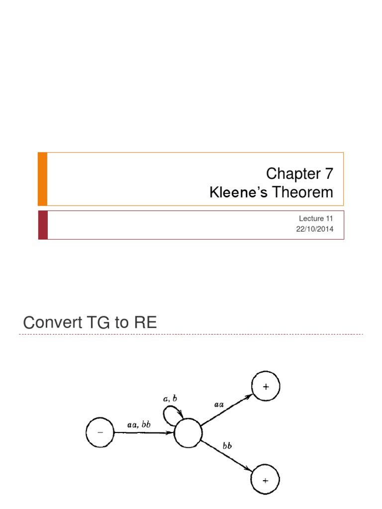 Kleene's Theorem | PDF | Regular Expression | Recursion