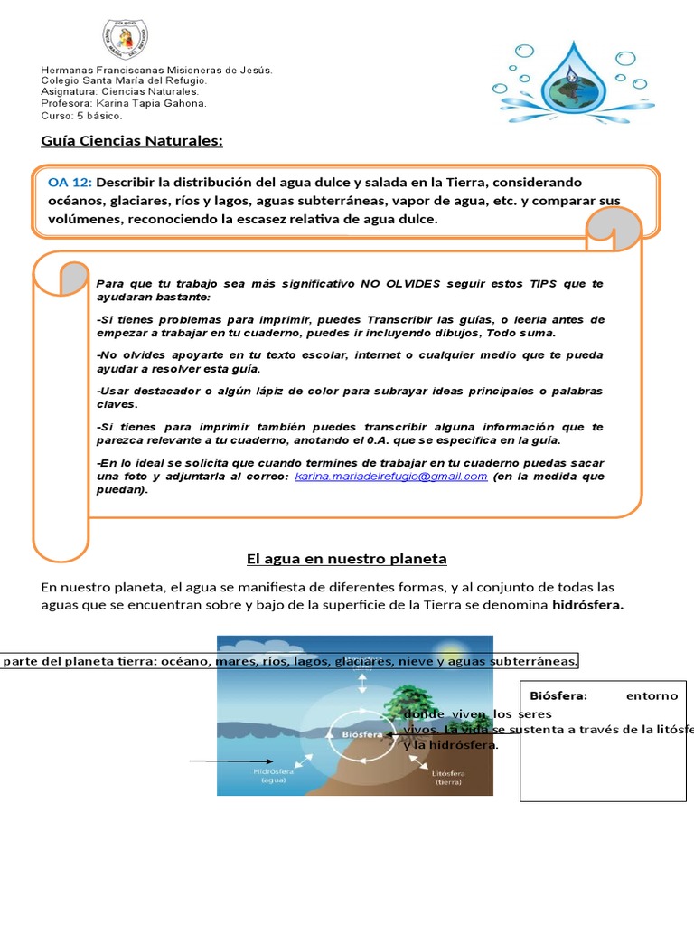 Distribucion Del Agua PDF | PDF | Agua dulce | Agua