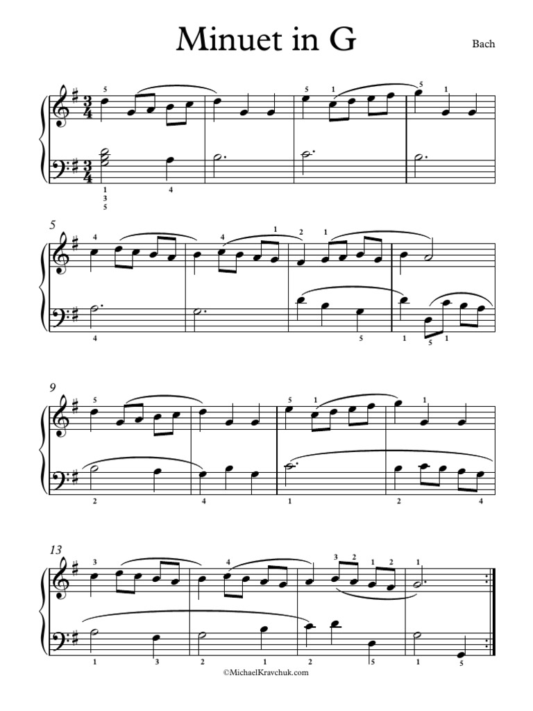 Bach Minuet in G Major2 | PDF
