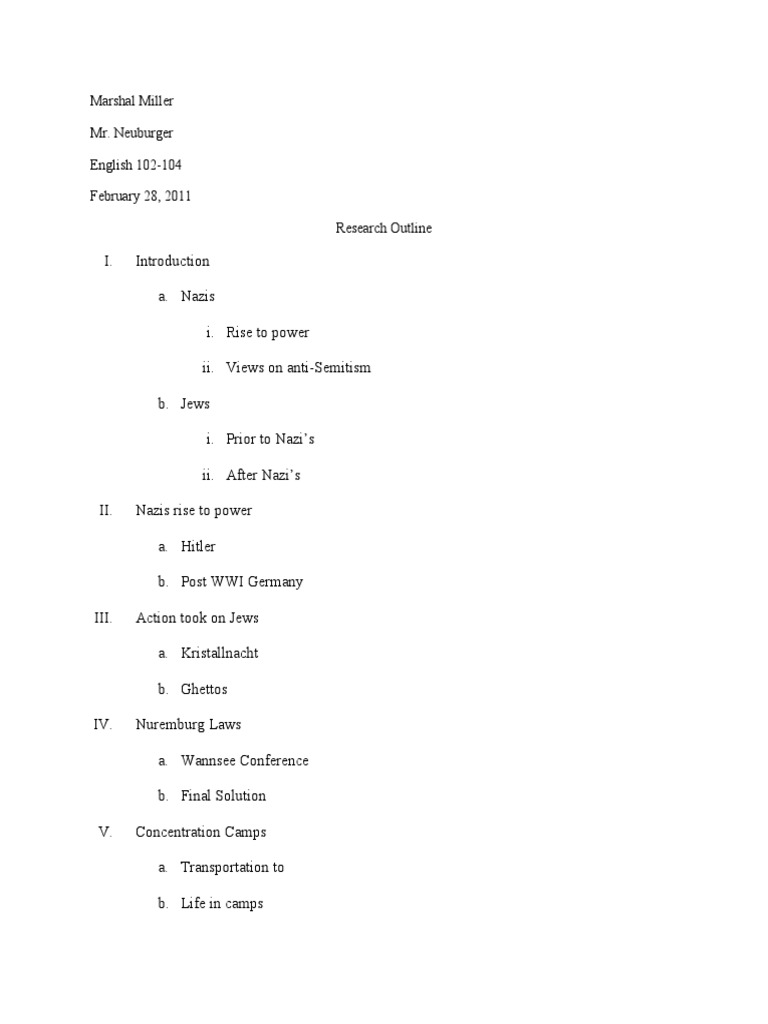 English Research-Outline | PDF