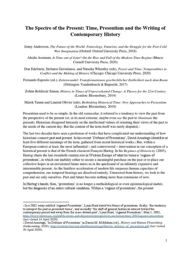 Rethinking Historical Time in an Age of Presentism | PDF ...