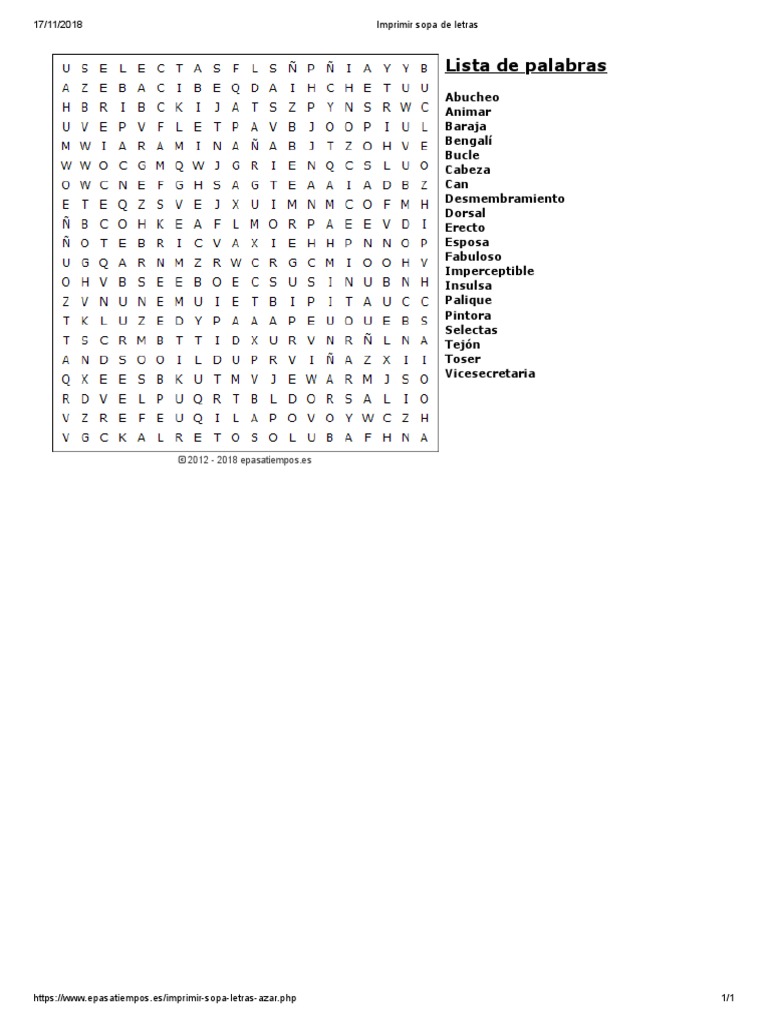 Sopa de Letras Dificil 3 | PDF