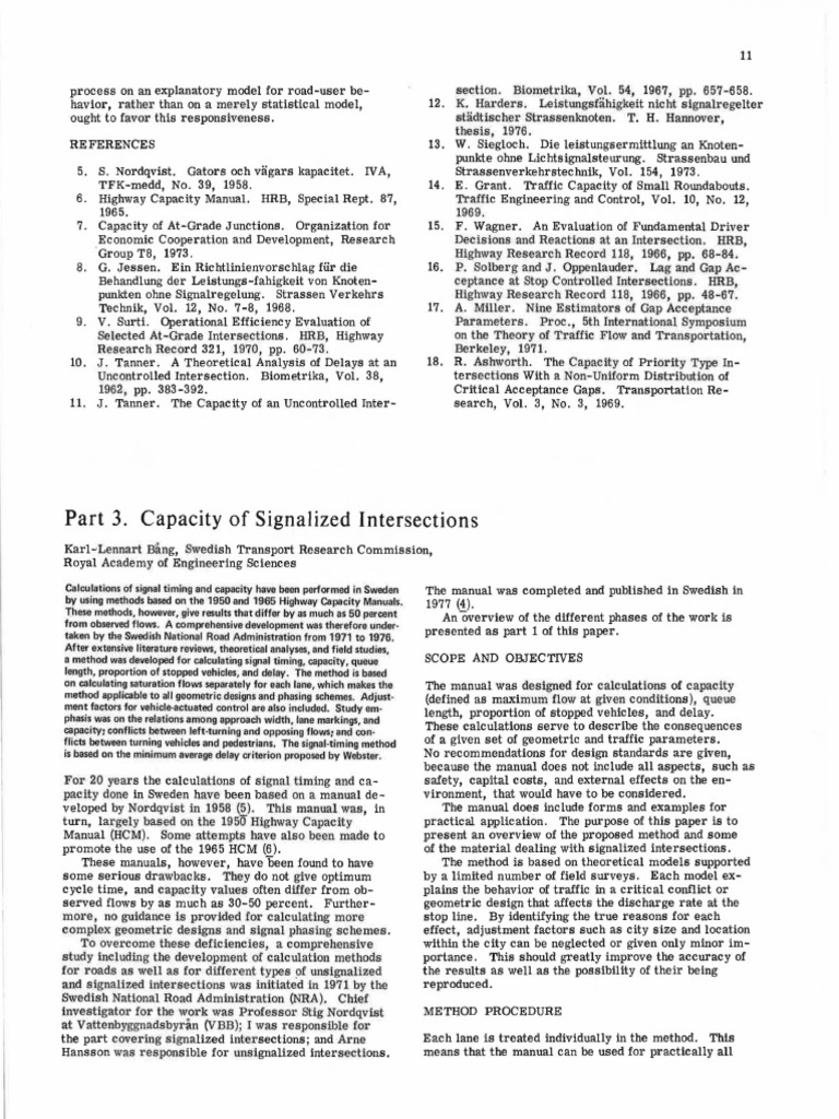 Part 3 Capacity of Signalized Intersections | PDF | Traffic | Intersection (Road)