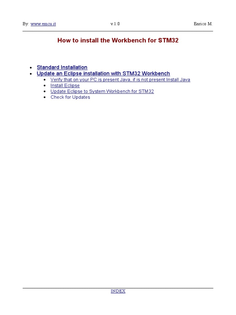 How To Install The Workbench For STM32: Standard Installation Update An ...