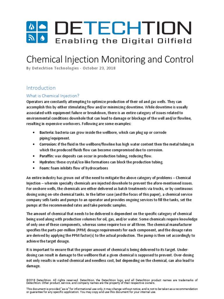 Chemical Injection Monitoring and Control 2 | PDF | Flow Measurement ...