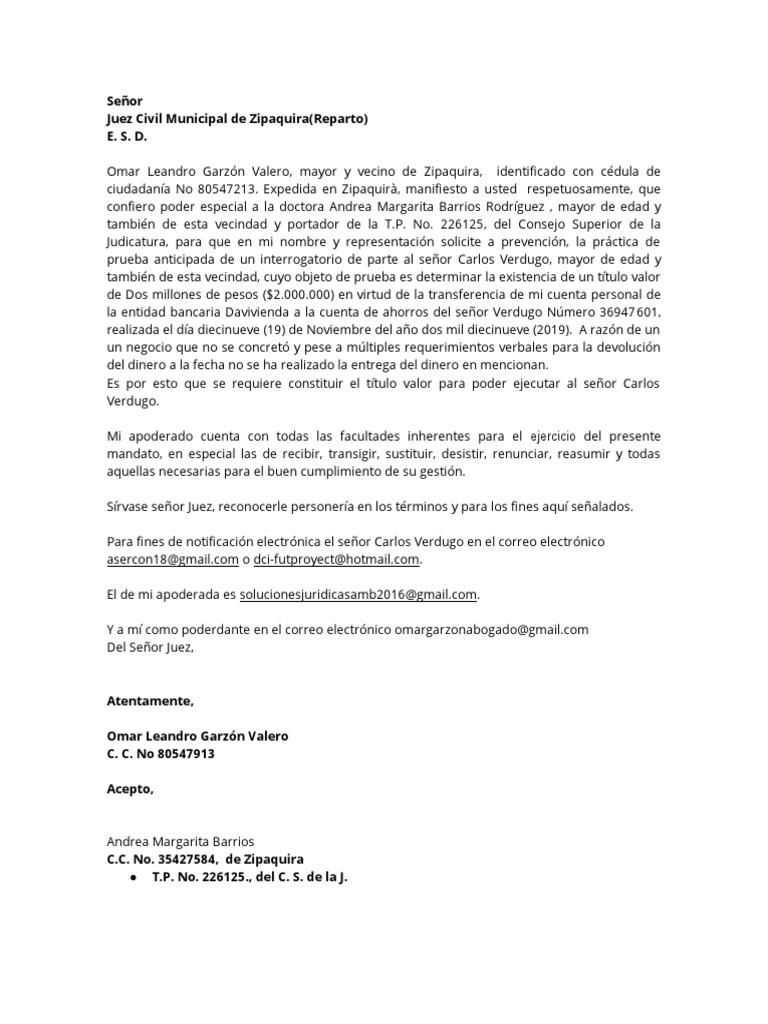 Poder Omar Garzón | PDF