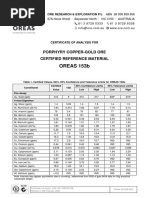 OREAS 600b Certified Analysis Report | PDF | P Value | Standard Deviation