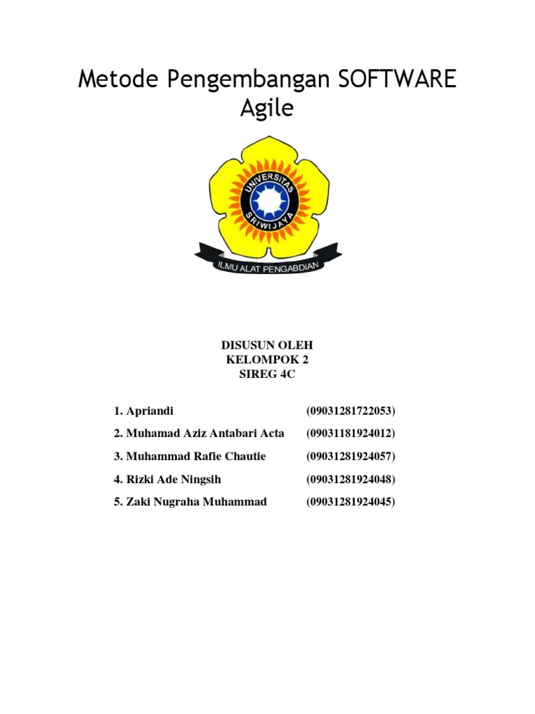 Kelompok 2 - RPL - Metode Pengembangan SOFTWARE Agile | PDF