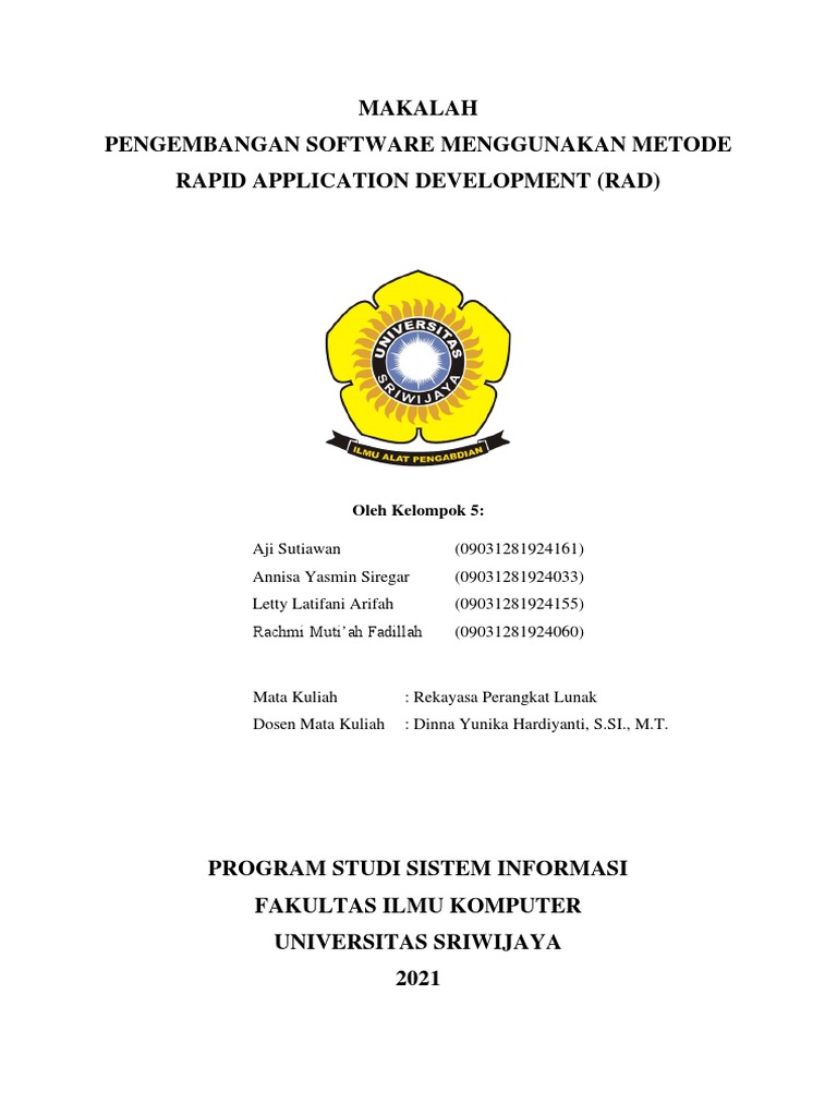 Kelompok V - Makalah RPL (Metode RAD) | PDF | Komputer