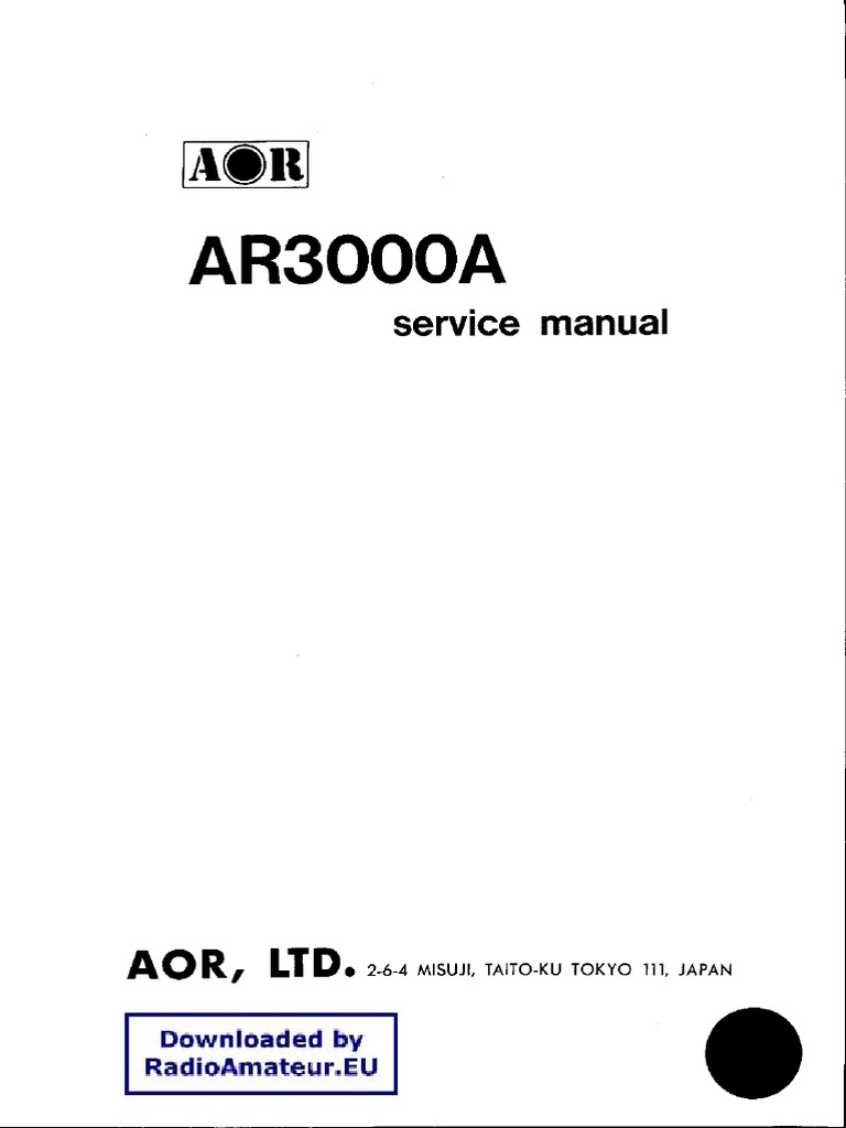 AOR - AR-3000A - Service Manual 51 Pages | PDF