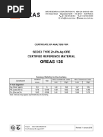OREAS 603 Certificate of Analysis | PDF | Outlier | Confidence Interval