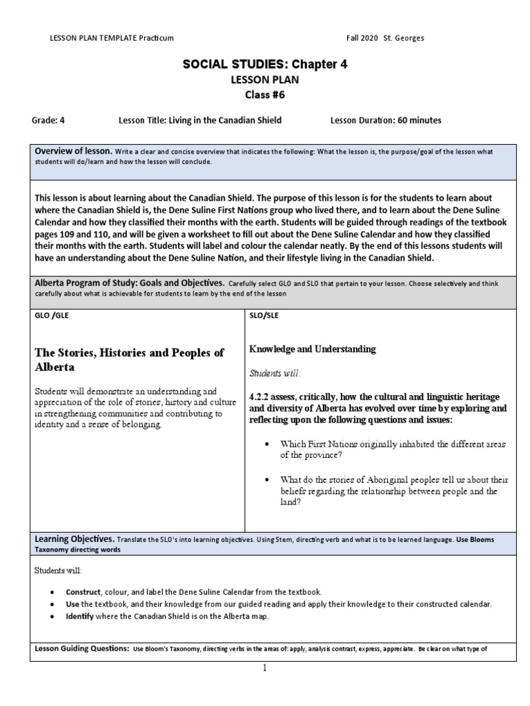 Living in the Canadian Shield Lesson Plan | PDF | Lesson Plan | Teachers
