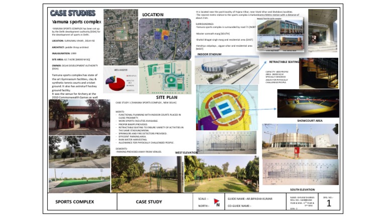 Overview and Site Plan of the Yamuna Sports Complex in Delhi, India - A ...