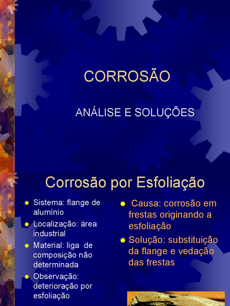 Slides Casos De Corrosão Pdf Corrosão Metais