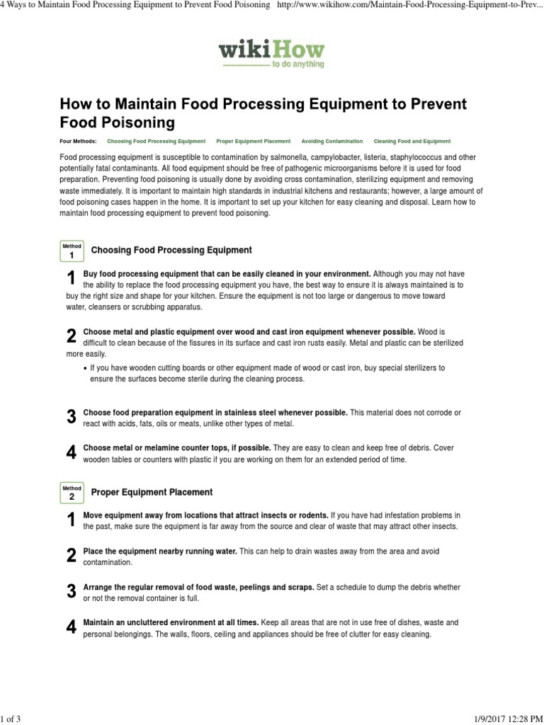 4 Ways To Maintain Food Processing Equipment To Prevent Food Poisoning ...