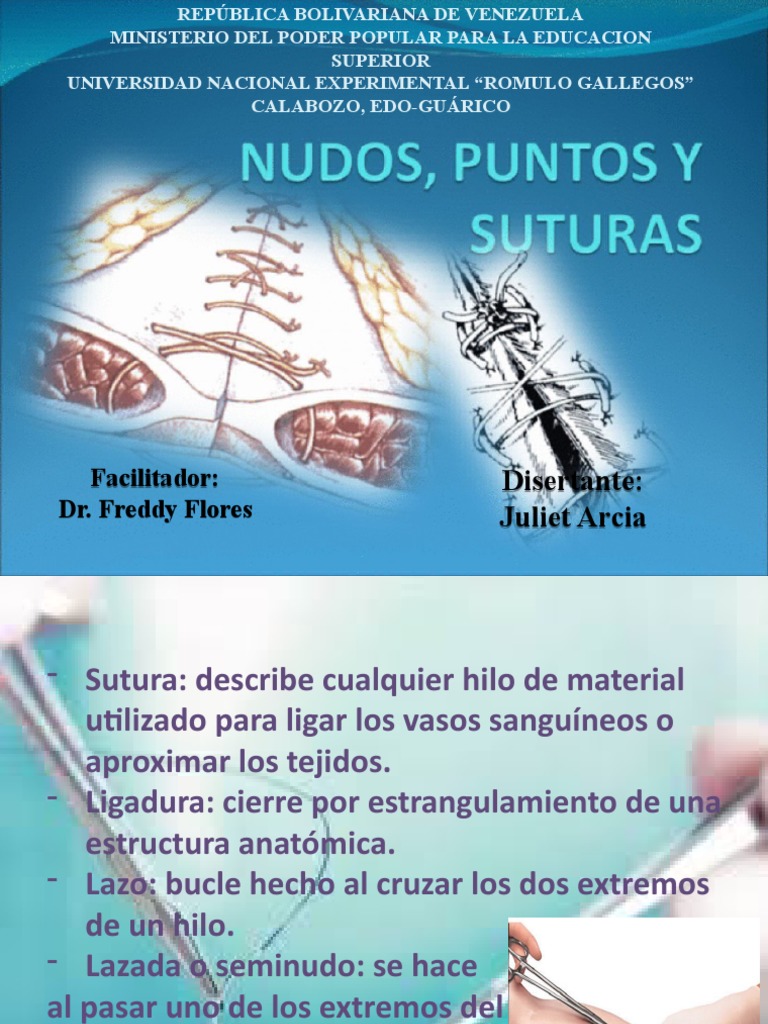 Nudos y Suturas | PDF | Sutura Quirúrgica | Especialidades Medicas