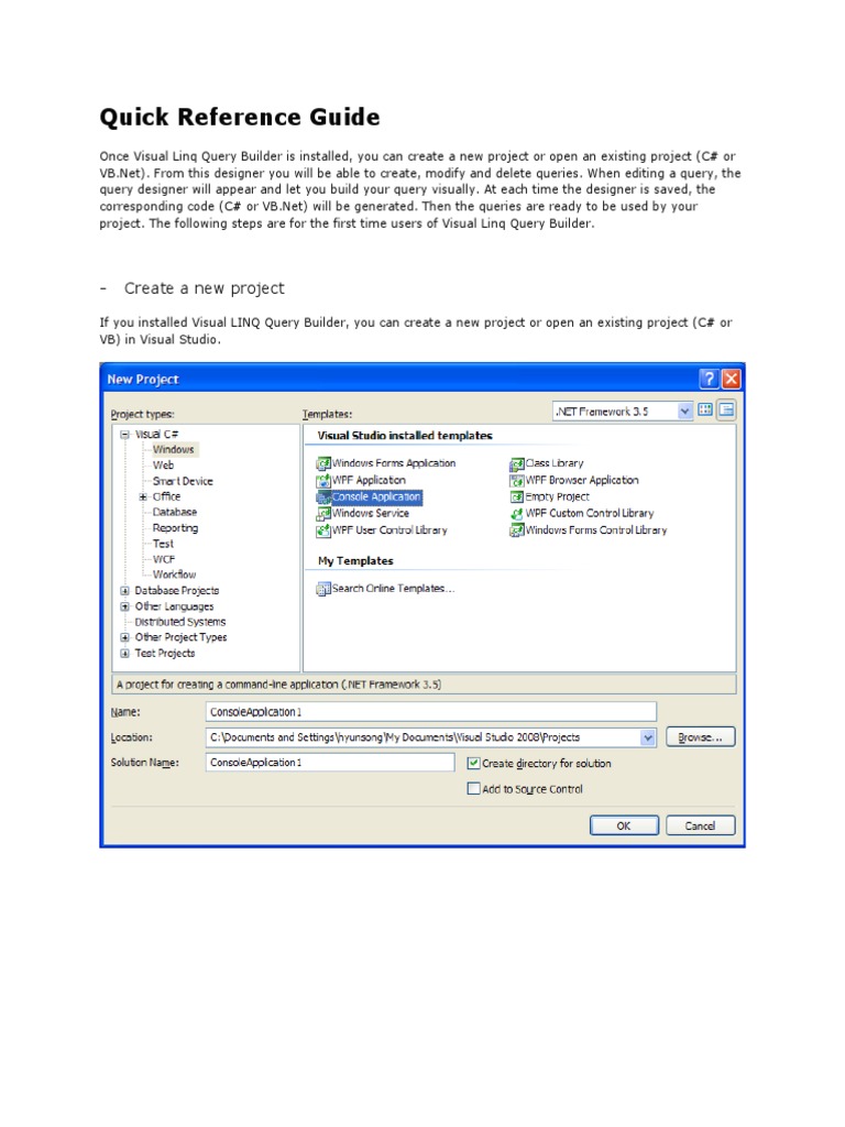 vLinQ - Quick Reference Guide VLINQ | PDF | Language Integrated Query | Databases