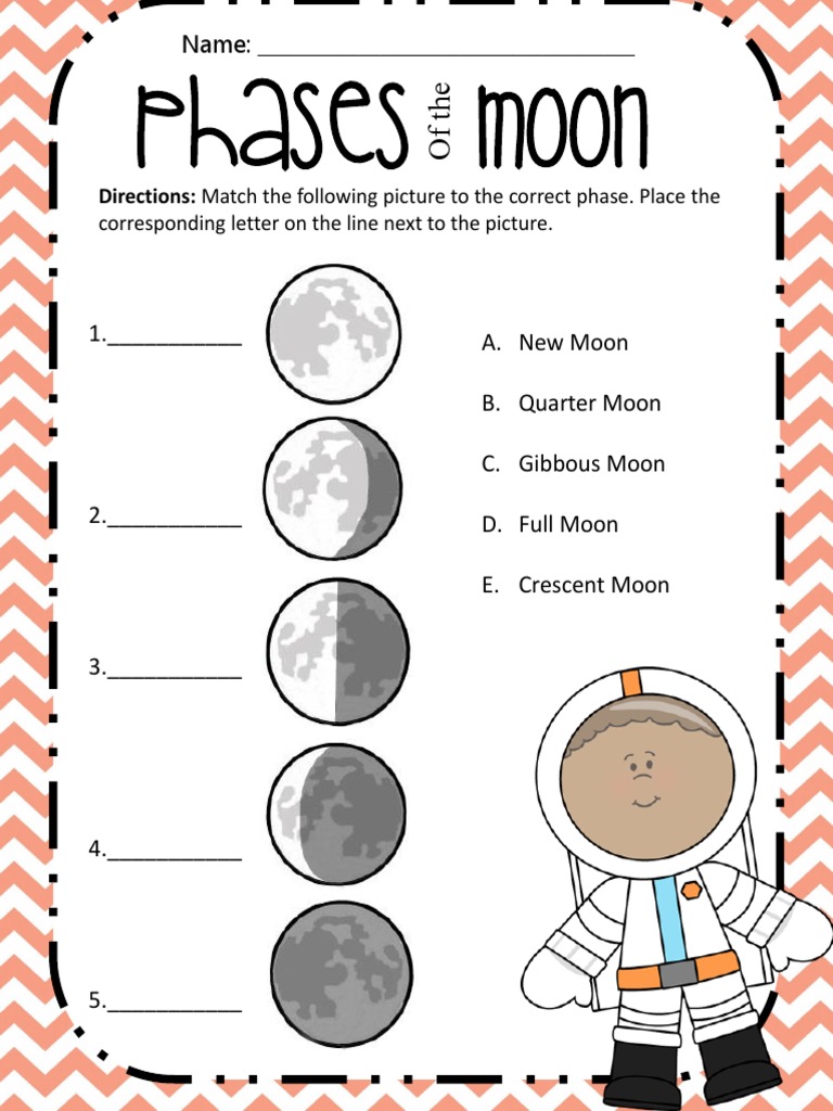 Moon Phases Assessment | PDF