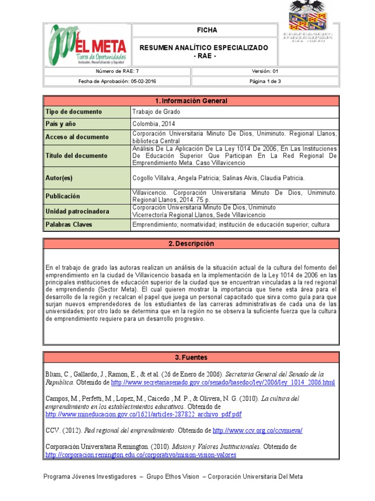 Ficha Rae (Resumen Analitico Especializada) 7 | PDF | Iniciativa ...
