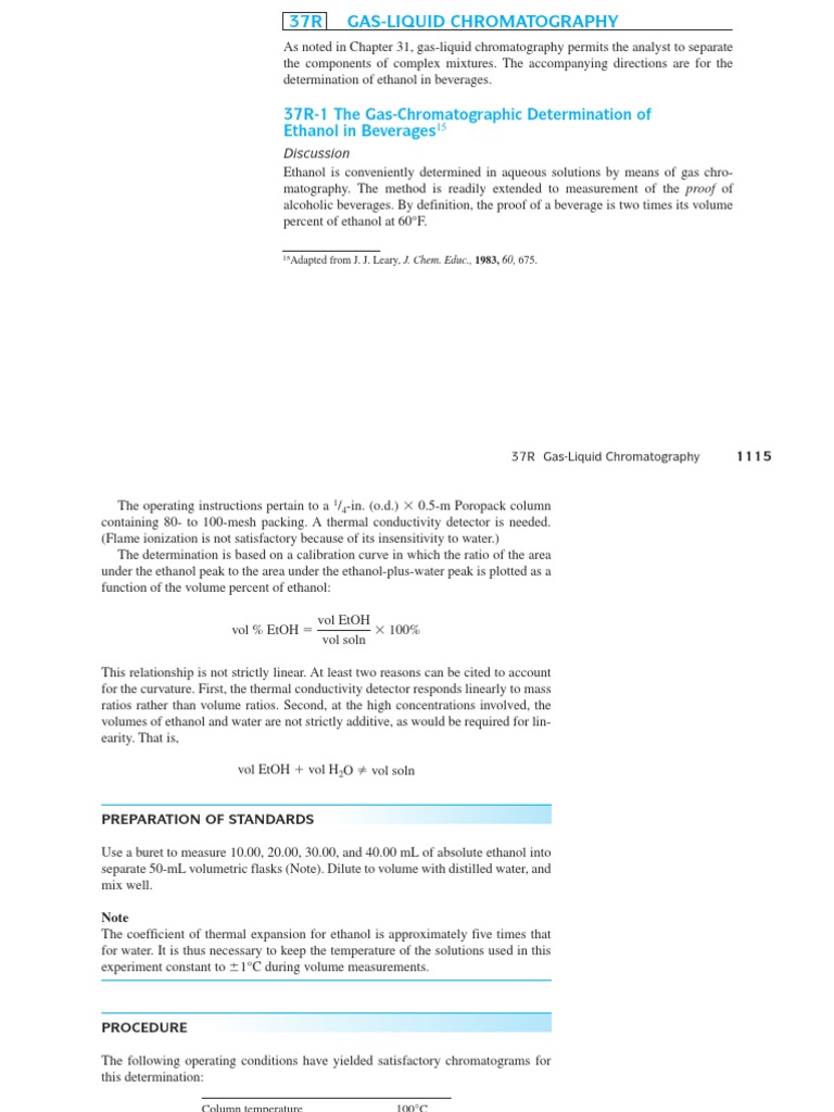 Selected Methods of Analysis: Step 1 | PDF | Gas Chromatography ...