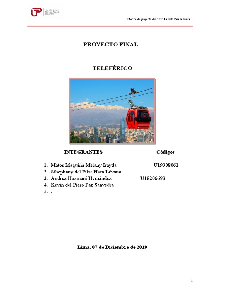 Proyecto de Teleférico a Escala | PDF | Las leyes del movimiento de ...