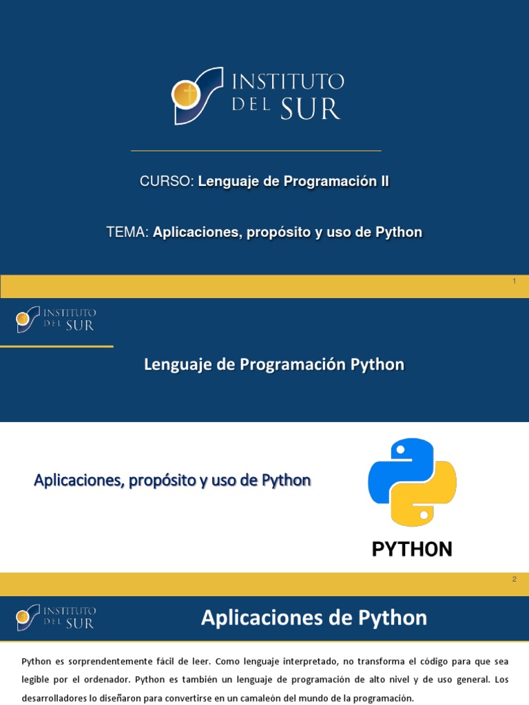 Aplicaciones de Python | PDF | Python (lenguaje de programación ...