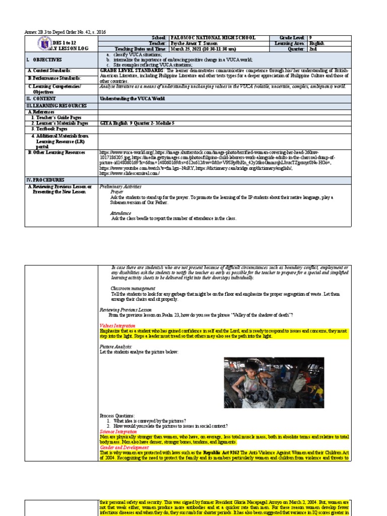 Understanding VUCA in Grade 9 English | PDF | Value (Ethics) | Ambiguity