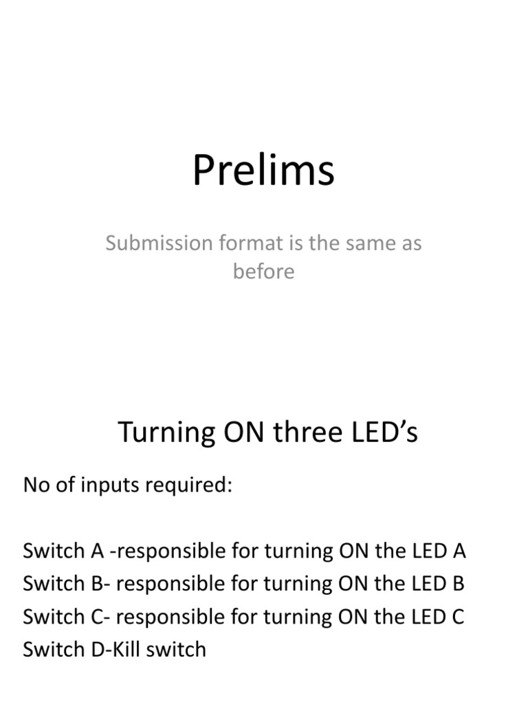 Prelims: Submission Format Is The Same As Before | PDF