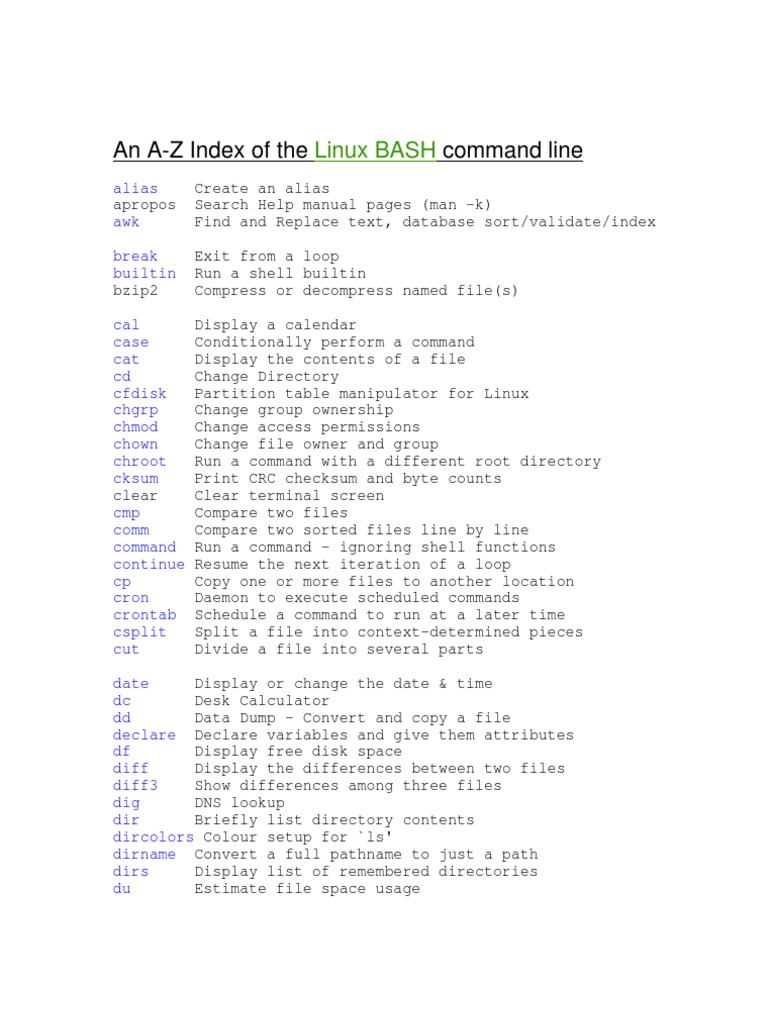 Microsoft Word - Linux Commands | PDF | Computer File | File System