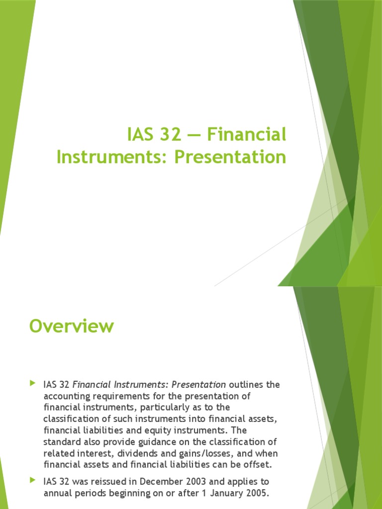 IAS 32 - Financial Instruments | PDF | International Financial ...