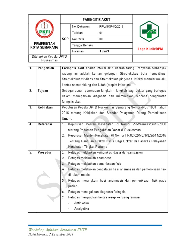 Penatalaksanaan Faringitis Akut | PDF